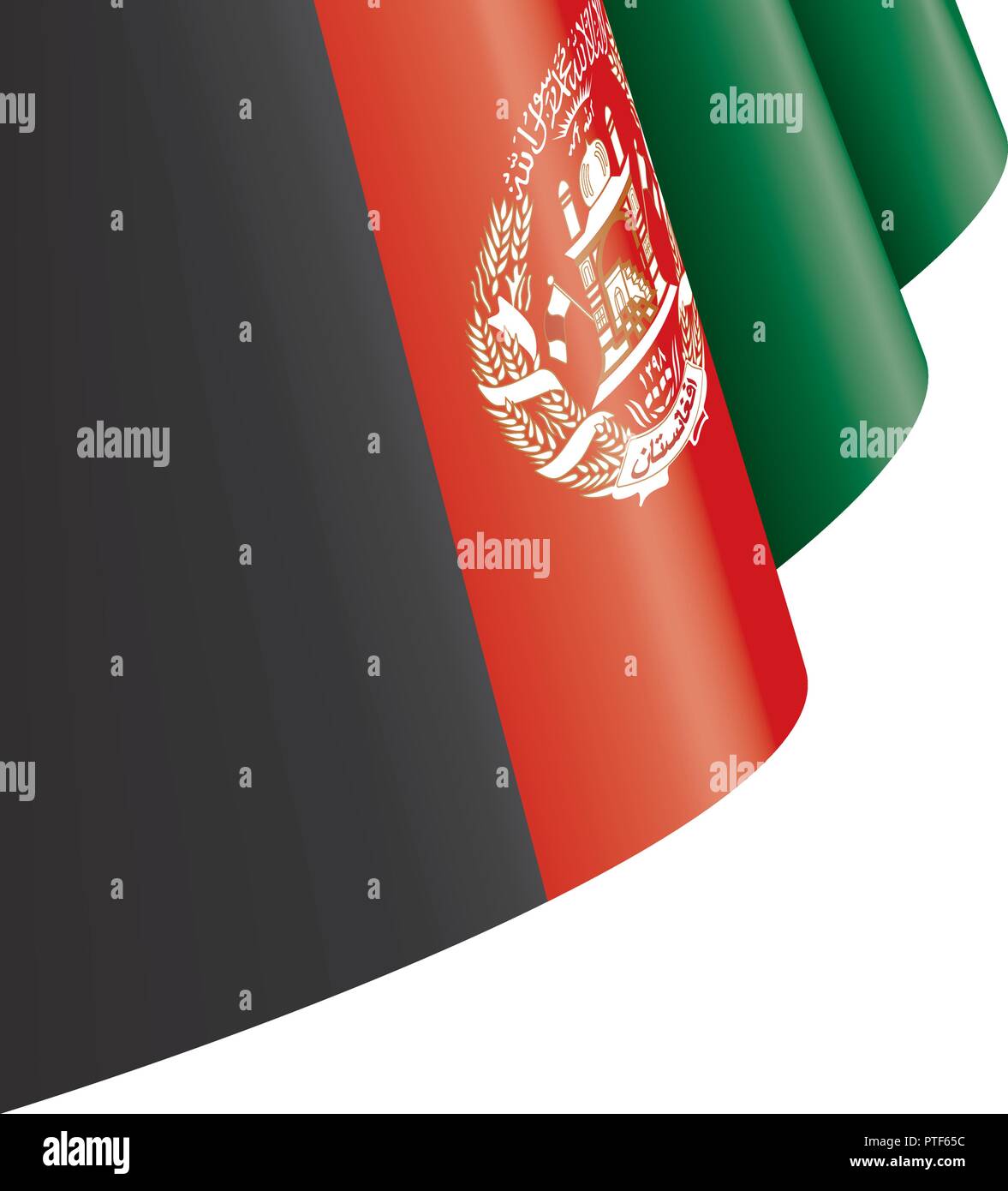 Afghanistan flag, vector illustration on a white background Stock ...