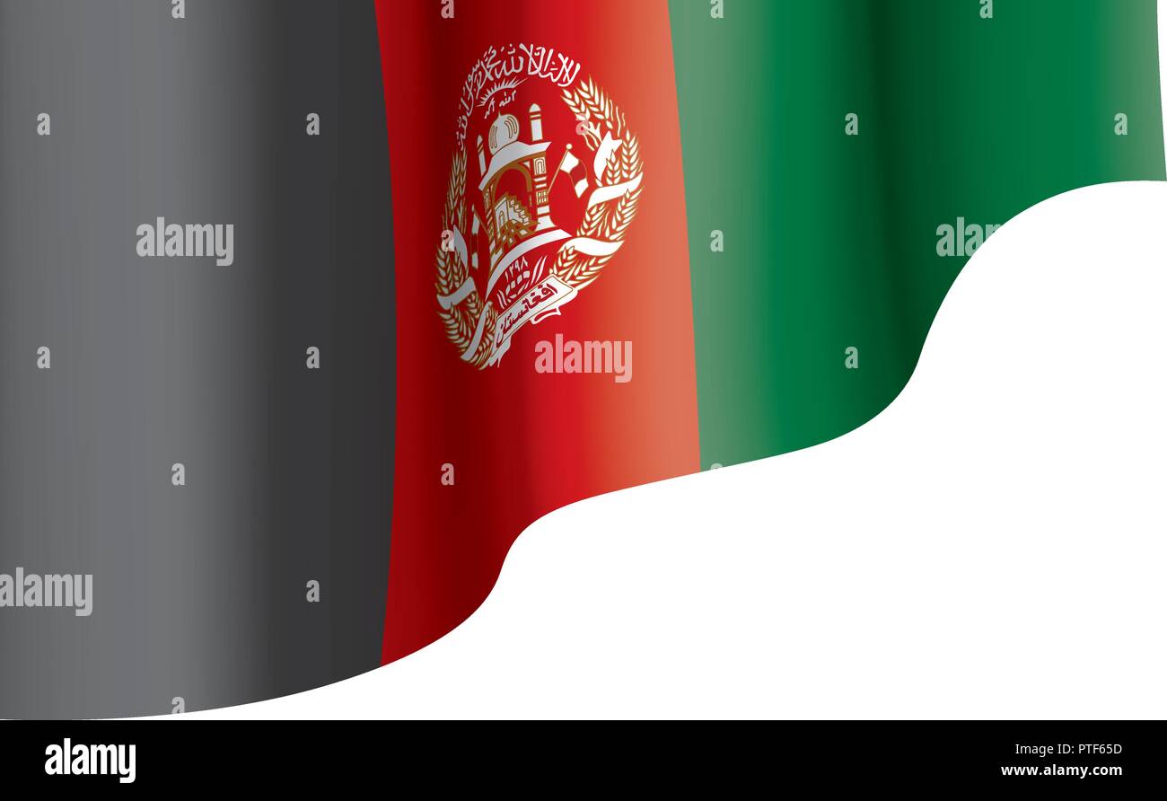 Afghanistan flag, vector illustration on a white background Stock ...