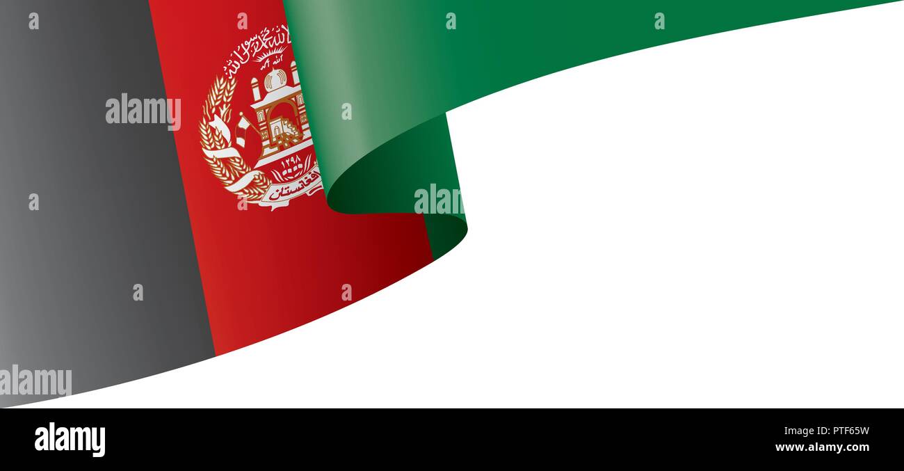 Afghanistan flag, vector illustration on a white background Stock ...