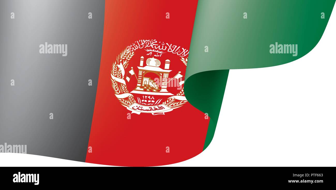 Afghanistan flag, vector illustration on a white background Stock ...