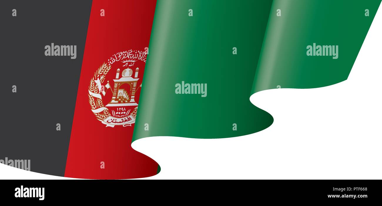 Afghanistan flag, vector illustration on a white background Stock ...