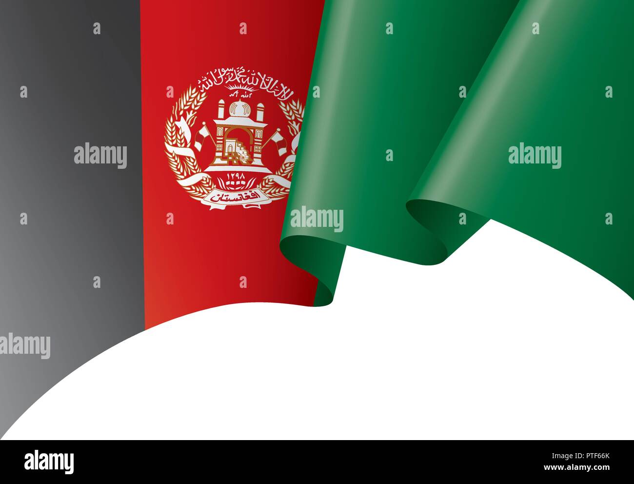 Afghanistan flag, vector illustration on a white background Stock ...