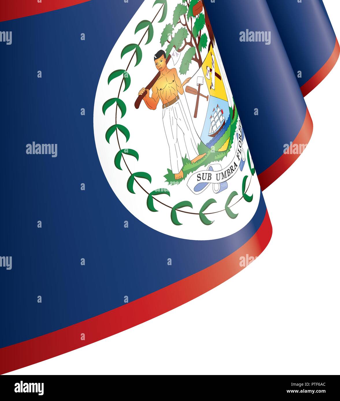 Belize flag, vector illustration on a white background Stock Vector ...