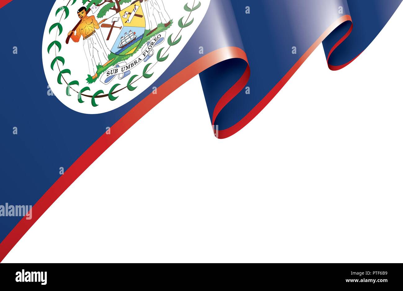 Belize flag, vector illustration on a white background Stock Vector ...