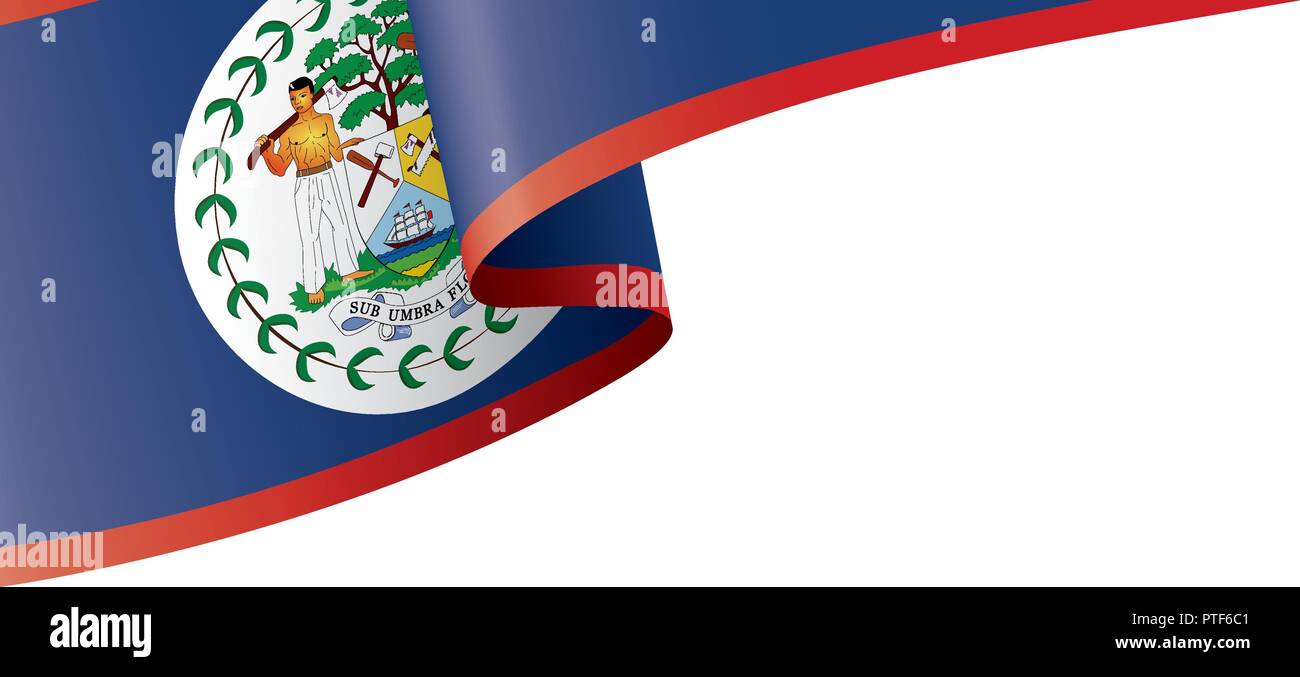 Belize flag, vector illustration on a white background Stock Vector ...