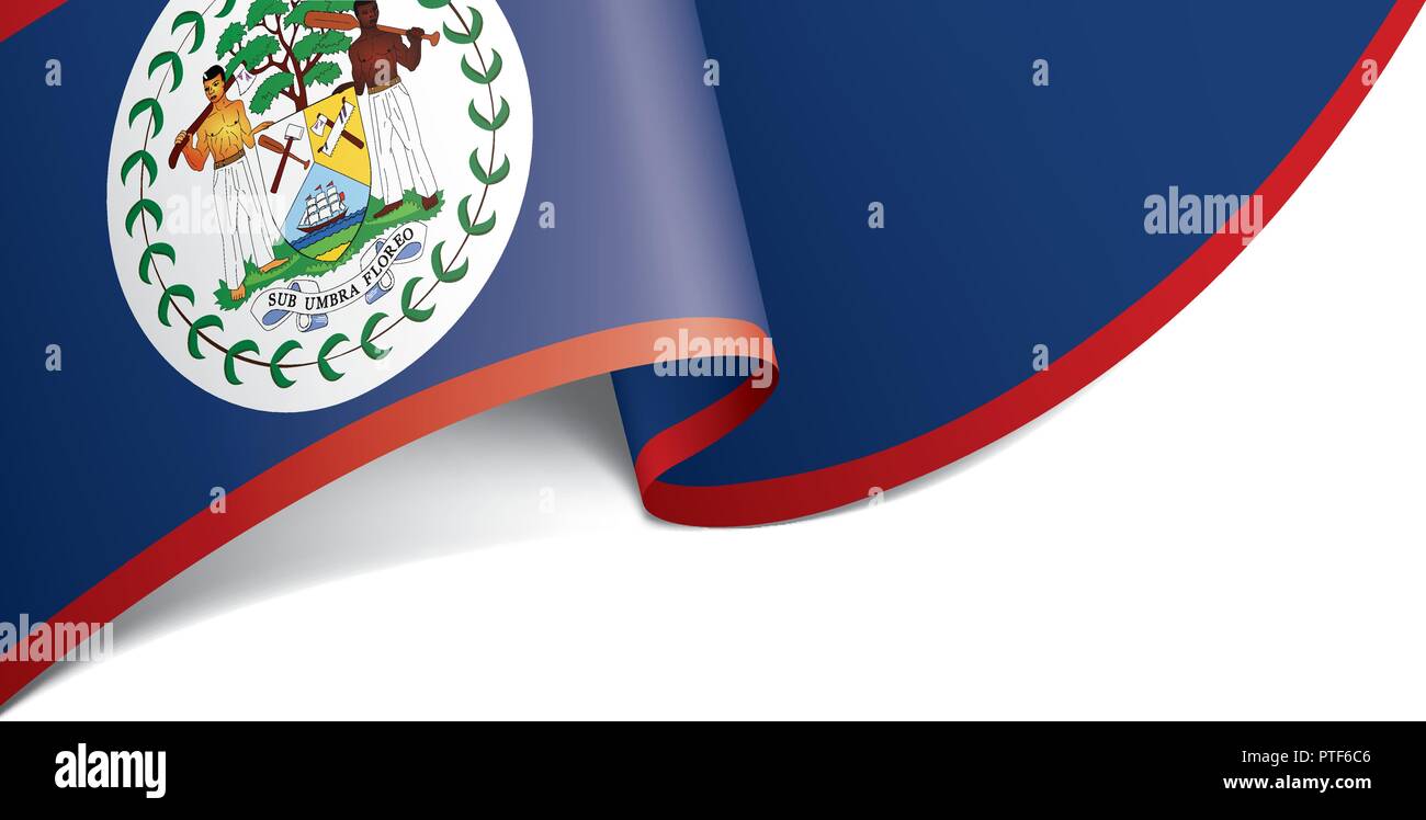 Belize flag, vector illustration on a white background Stock Vector ...