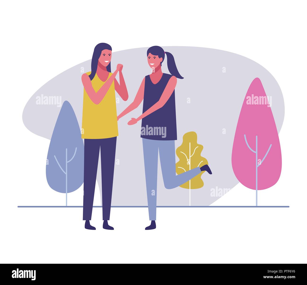 Friends socializing Stock Vector Images - Alamy