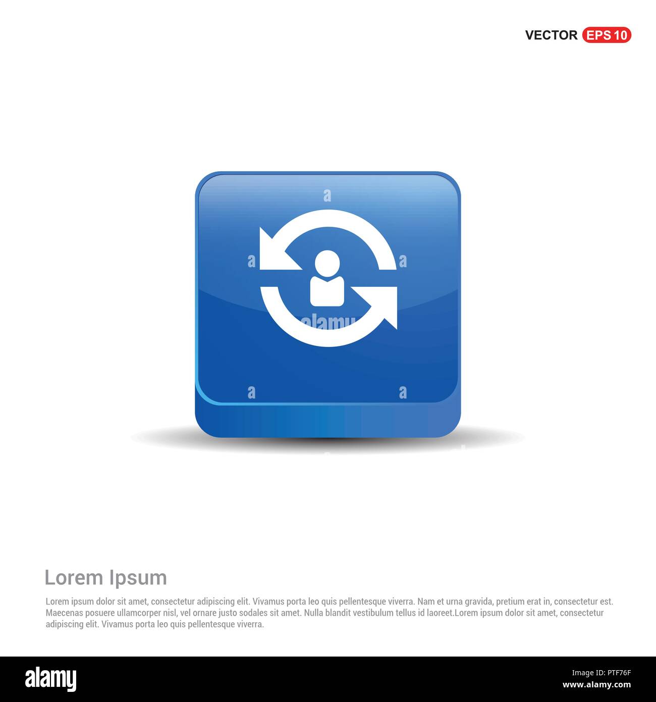 Refresh Icon - 3d Blue Button Stock Vector Image & Art - Alamy