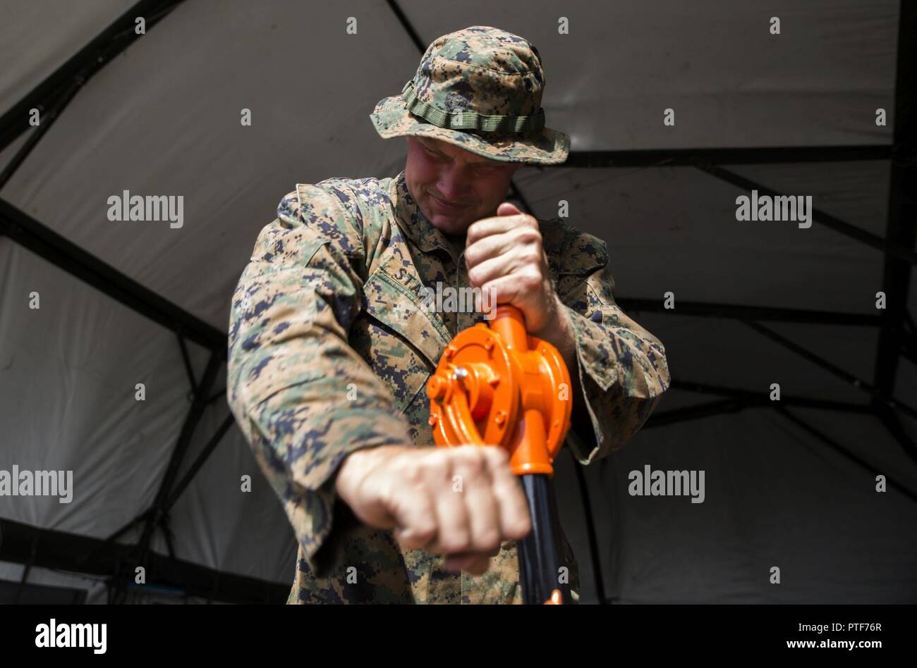 U.S. Marine Sgt. Chad R. Stanley, the heavy equipment noncommissioned ...