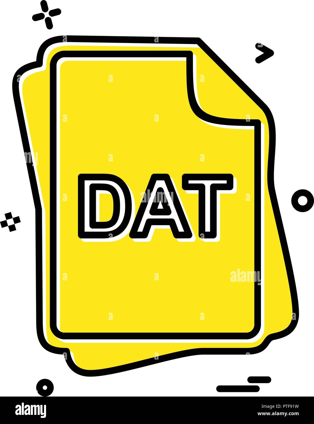 Dat file format icon Stock Vector Images - Alamy