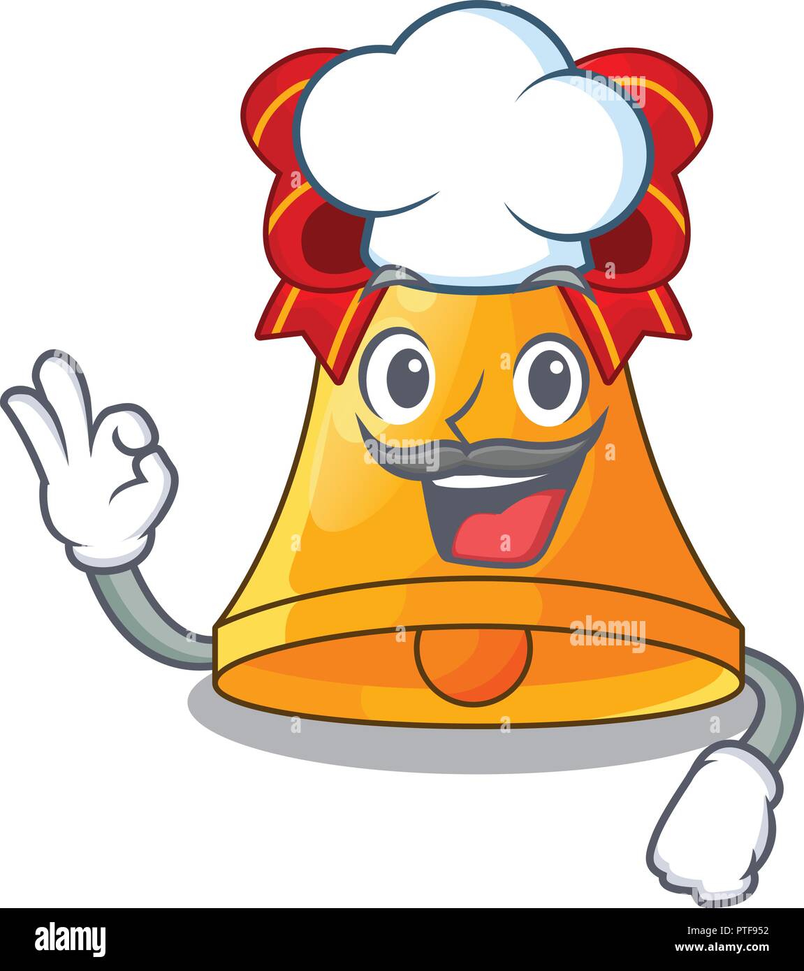 Chef cartoon christmas bells with red bow Stock Vector Image & Art - Alamy