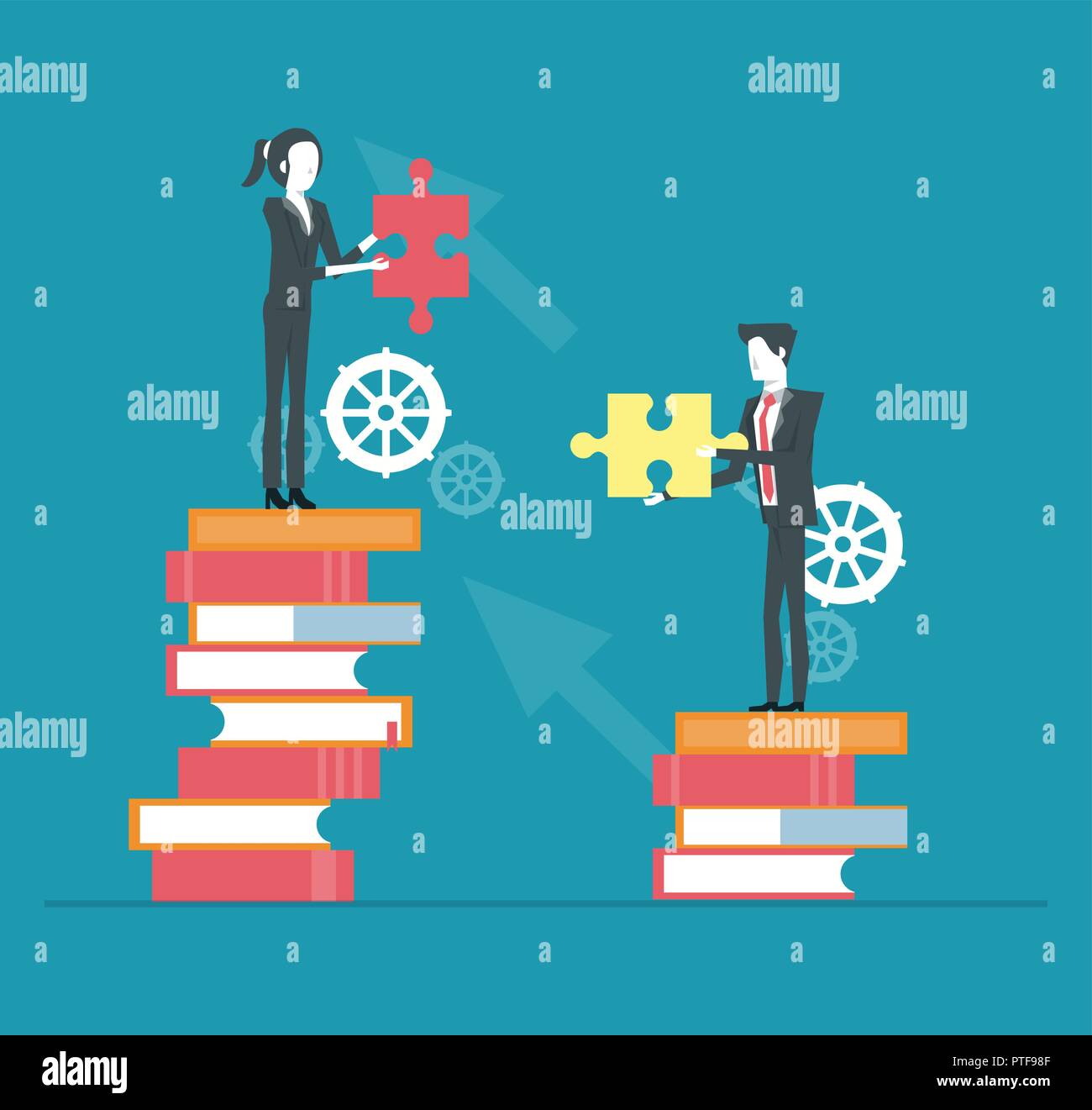 Business partners teamwork Stock Vector Image & Art - Alamy