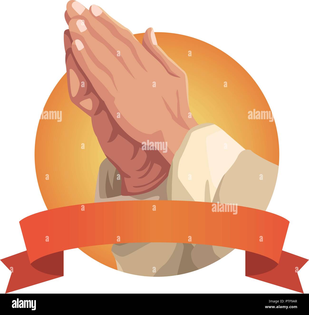 Hands praying sign Stock Vector Image & Art - Alamy