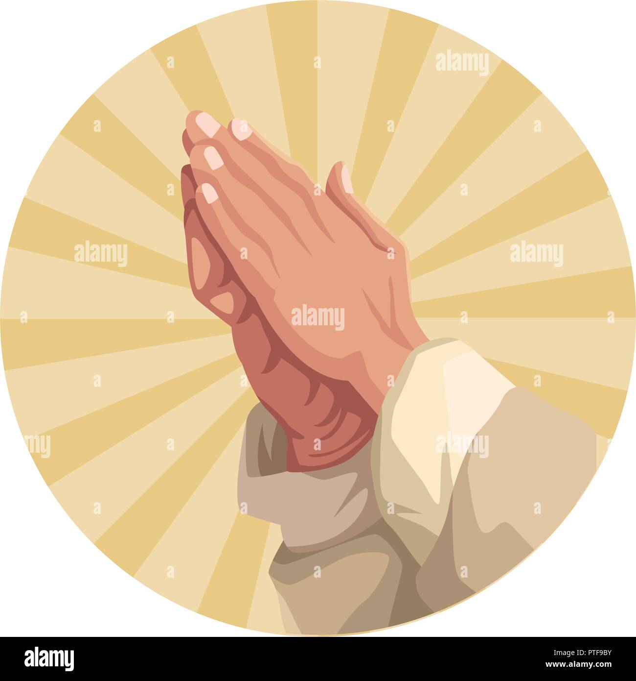Hands praying sign Stock Vector Image & Art - Alamy