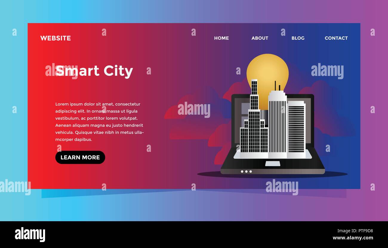 Smart city concept. Ready to use vector illustration. Suitable for ...