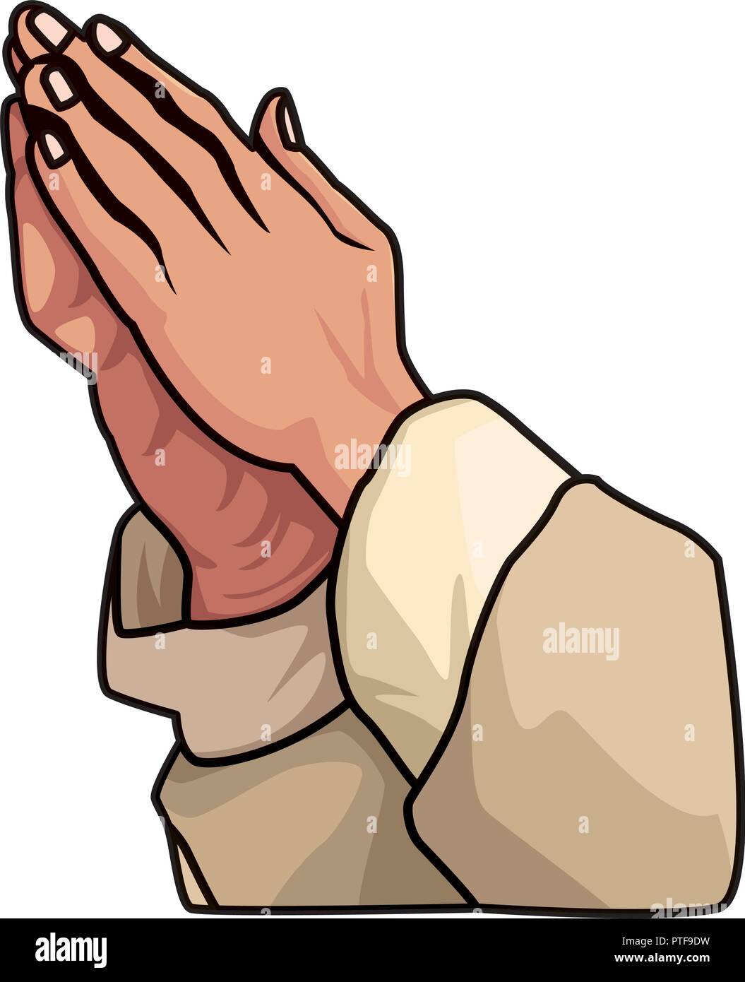 Hands praying sign Stock Vector Image & Art - Alamy