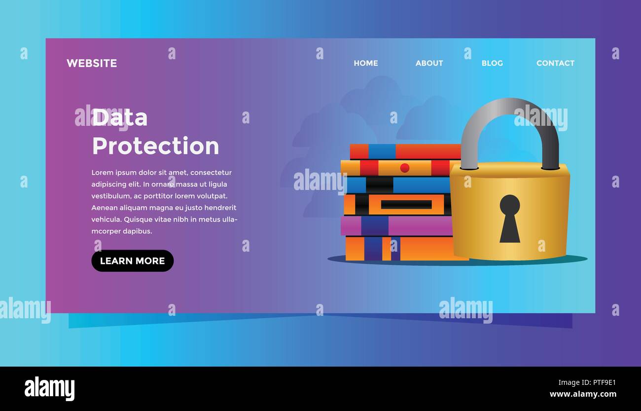 Data protection concept. Ready to use vector illustration. Suitable for ...