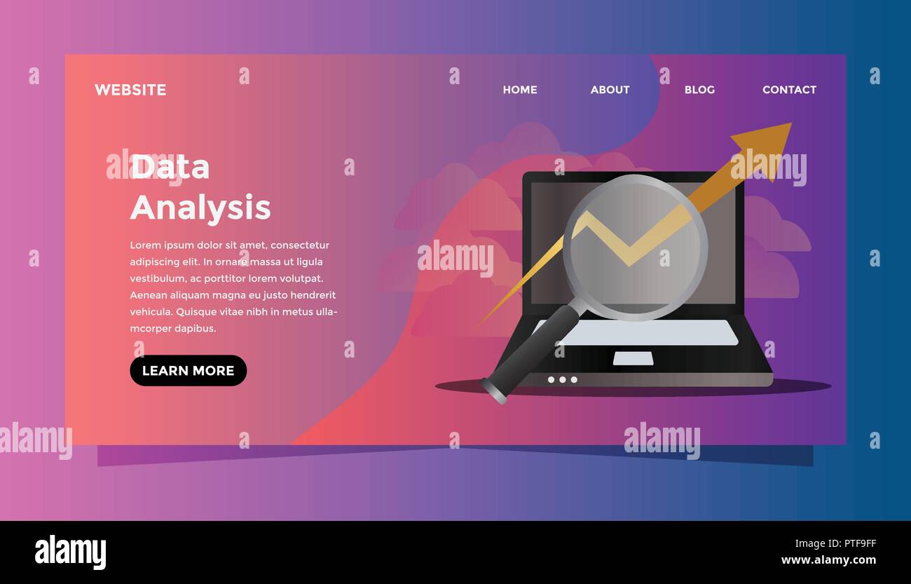 Data analysis concept. Ready to use vector illustration. Suitable for ...