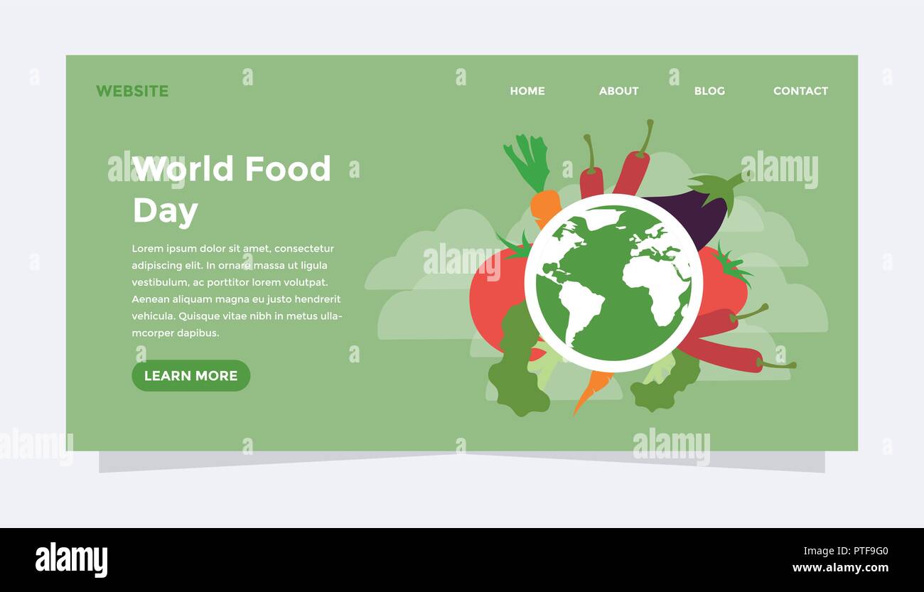 World food day concept. Ready to use vector illustration. Suitable for ...