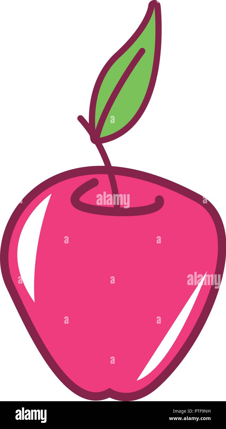 Pink apple cartoon Stock Vector Image & Art - Alamy