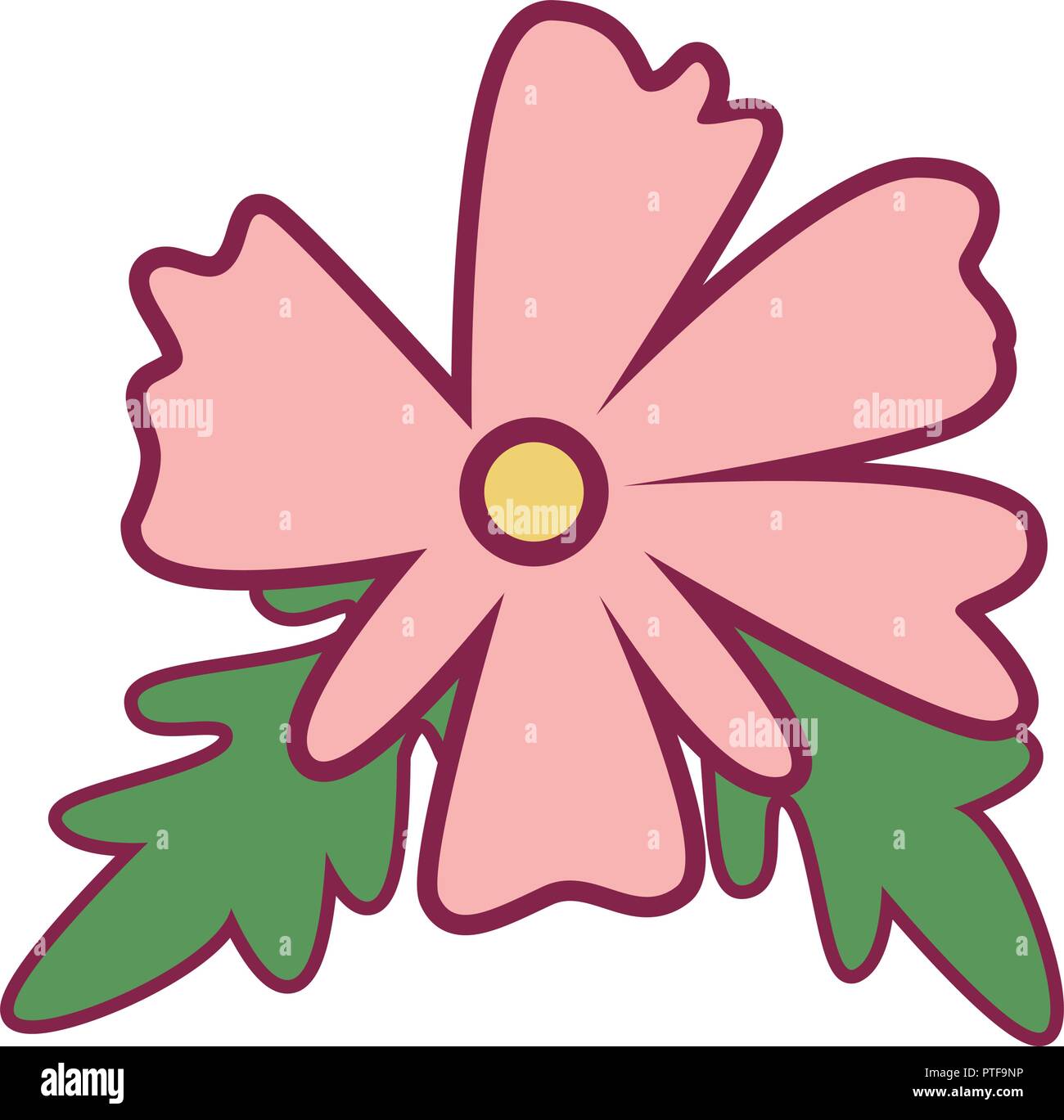 Flower cartoon isolated Stock Vector Image & Art - Alamy