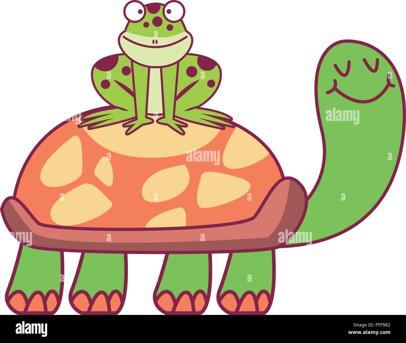 Turtle frog Stock Vector Images - Alamy