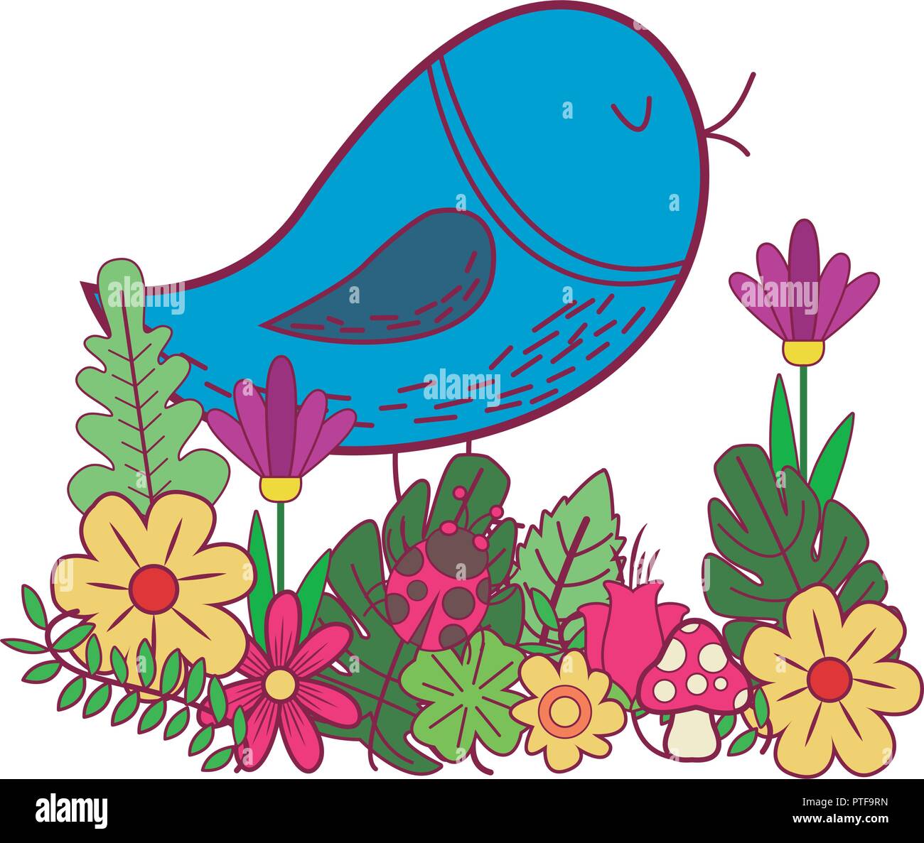 bird cute cartoon Stock Vector Image & Art - Alamy