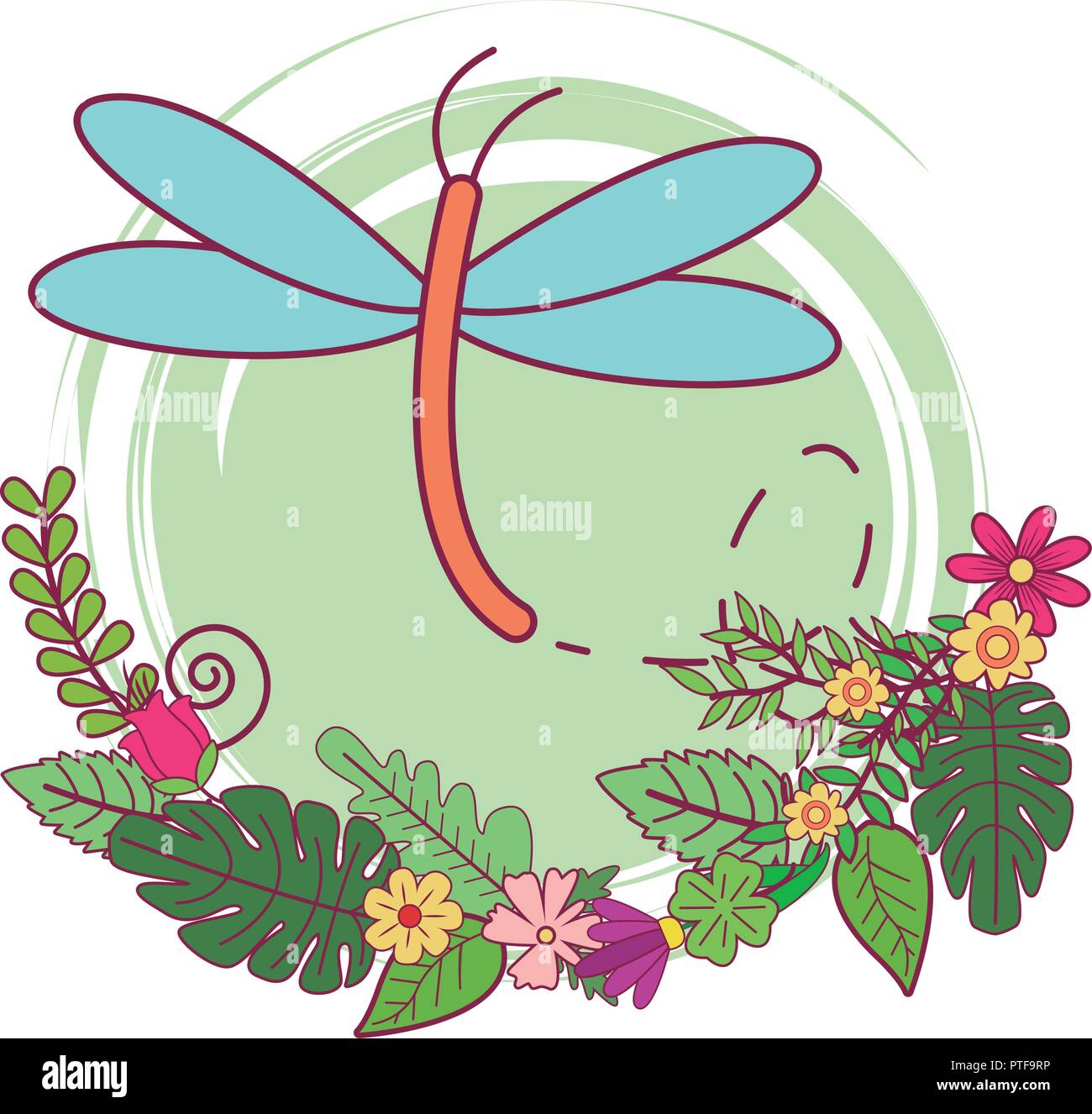 dragonfly cute cartoon Stock Vector Image & Art - Alamy