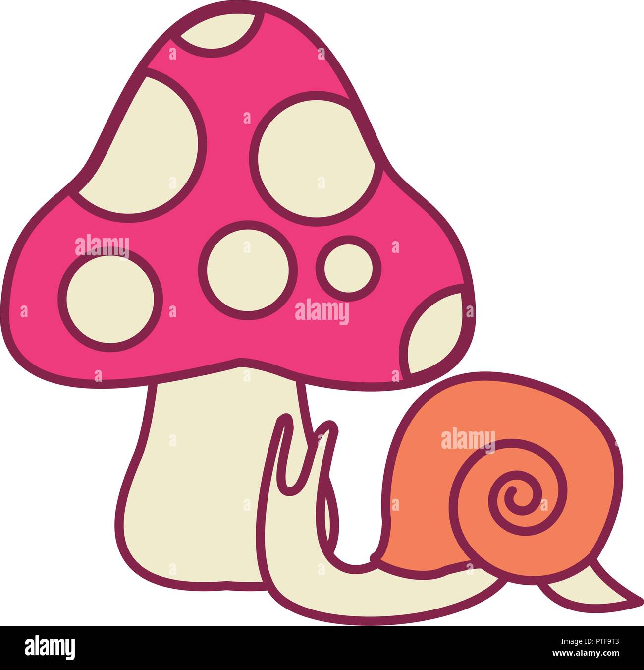 Slug and fungus cartoons Stock Vector Image & Art - Alamy