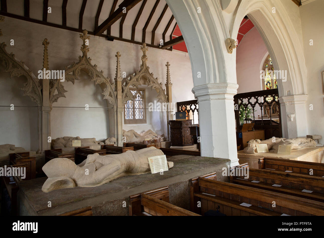 England, Berkshire, Aldworth, St Mary’s church, the Aldworth Giants ...