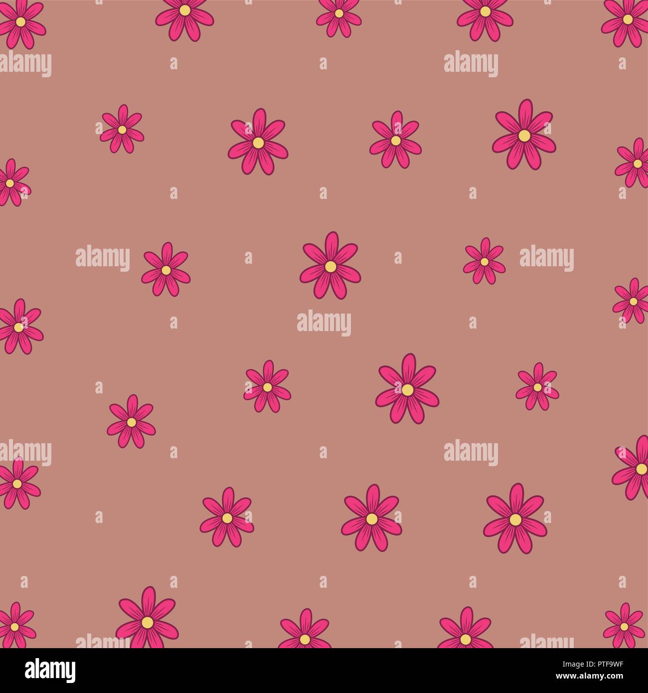 Flower cartoon isolated pattern background Stock Vector Image & Art - Alamy