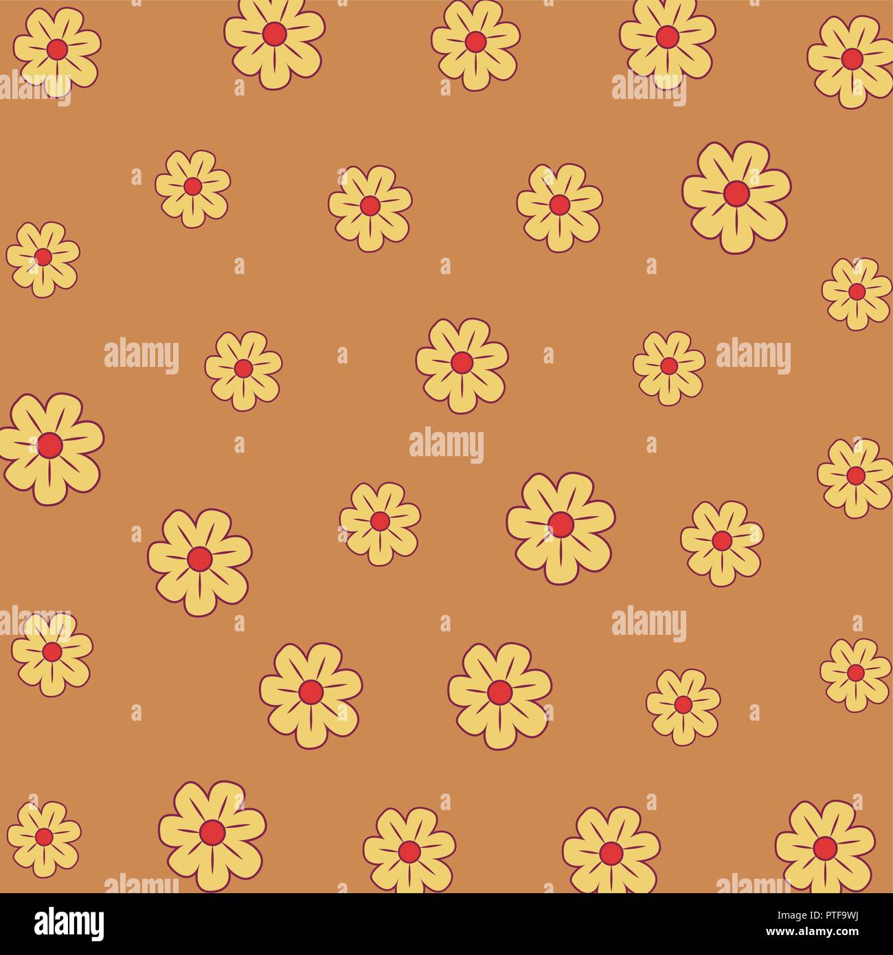 Flower cartoon isolated pattern background Stock Vector Image & Art - Alamy