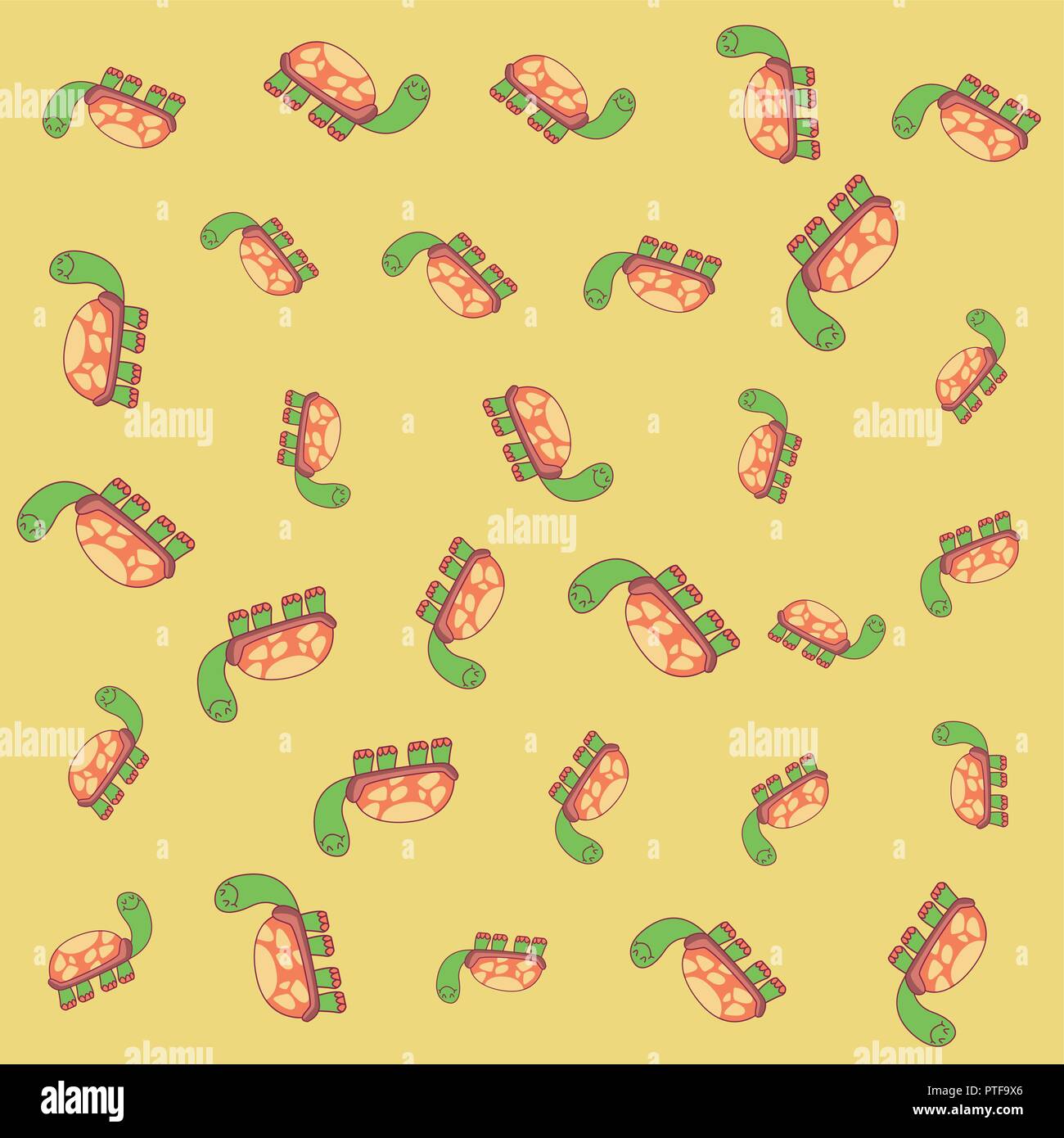 turtle cute cartoon pattern background Stock Vector Image & Art - Alamy