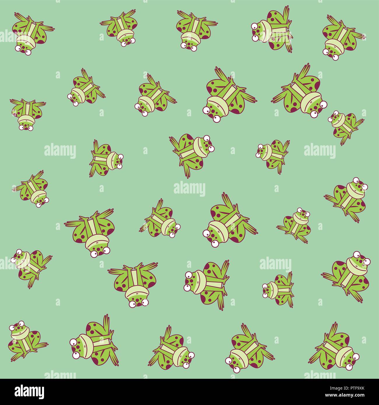 frog cute cartoon pattern background Stock Vector Image & Art - Alamy