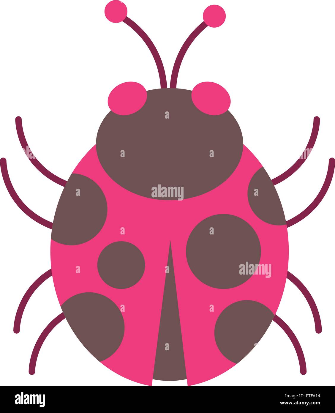 Cute Pink Ladybug
