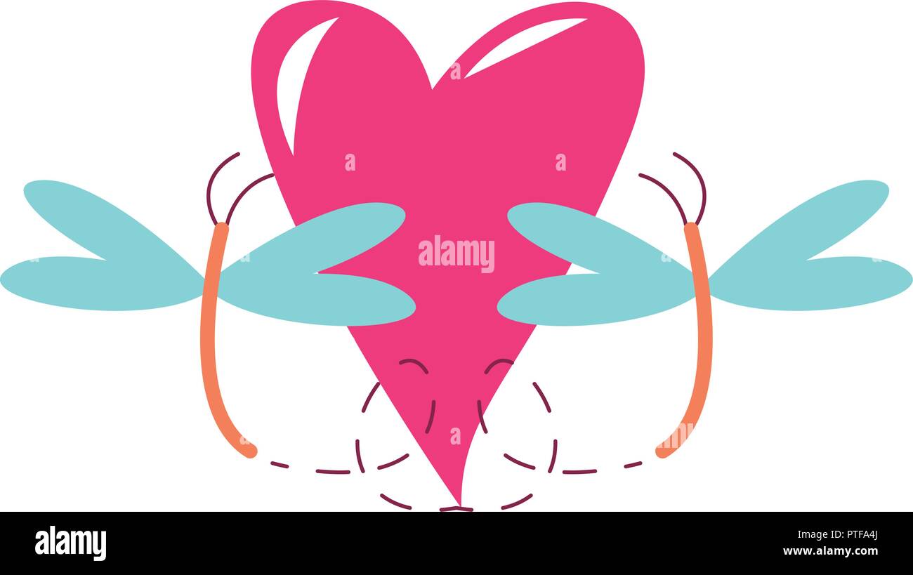 Dragonfly over heart Stock Vector Image & Art - Alamy