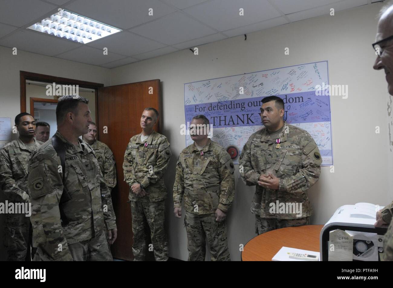 AL SALEM AIR BASE, Kuwait – Col. Mark Beckler (left), commander of the ...