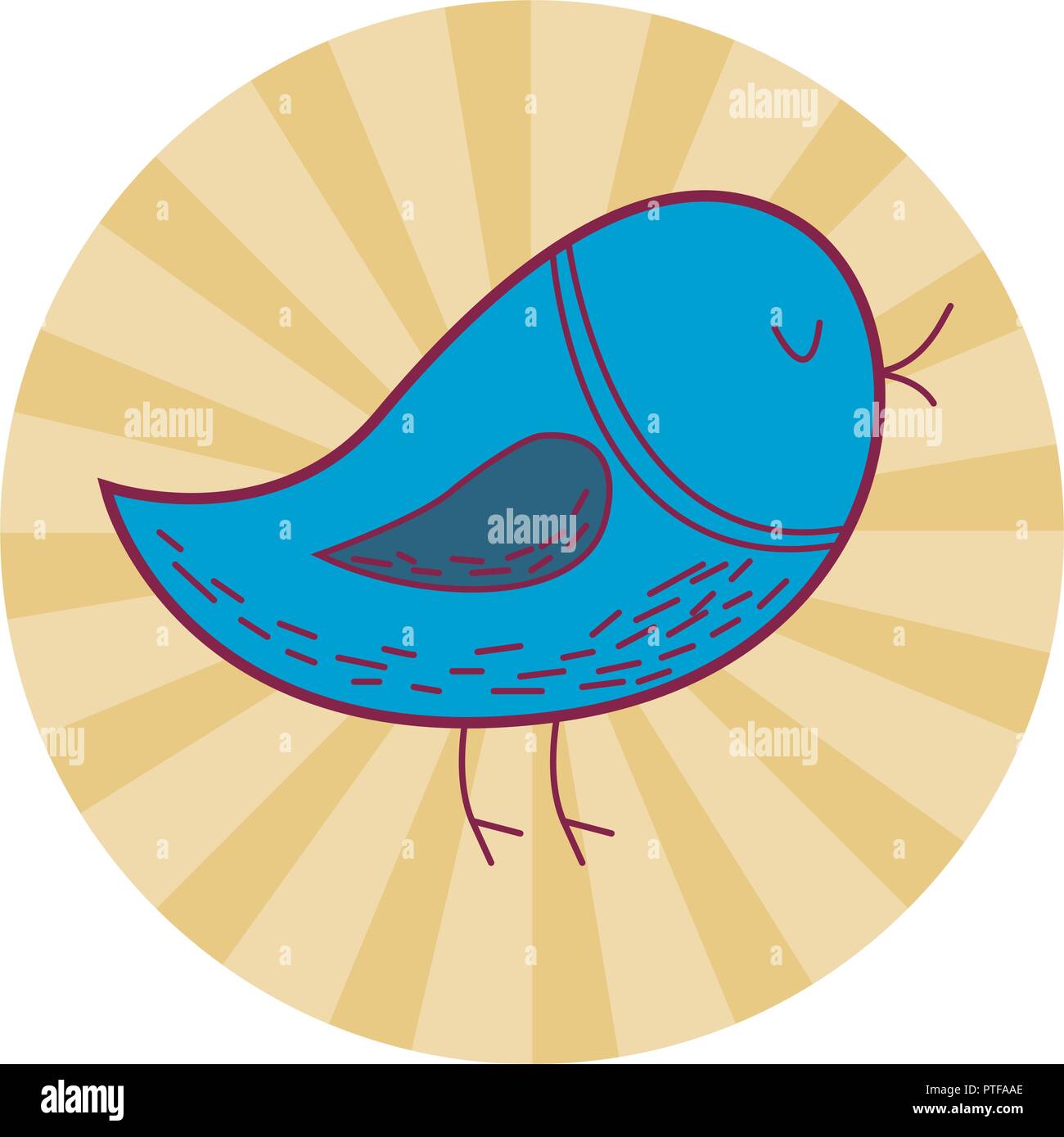 bird cute cartoon round icon Stock Vector Image & Art - Alamy