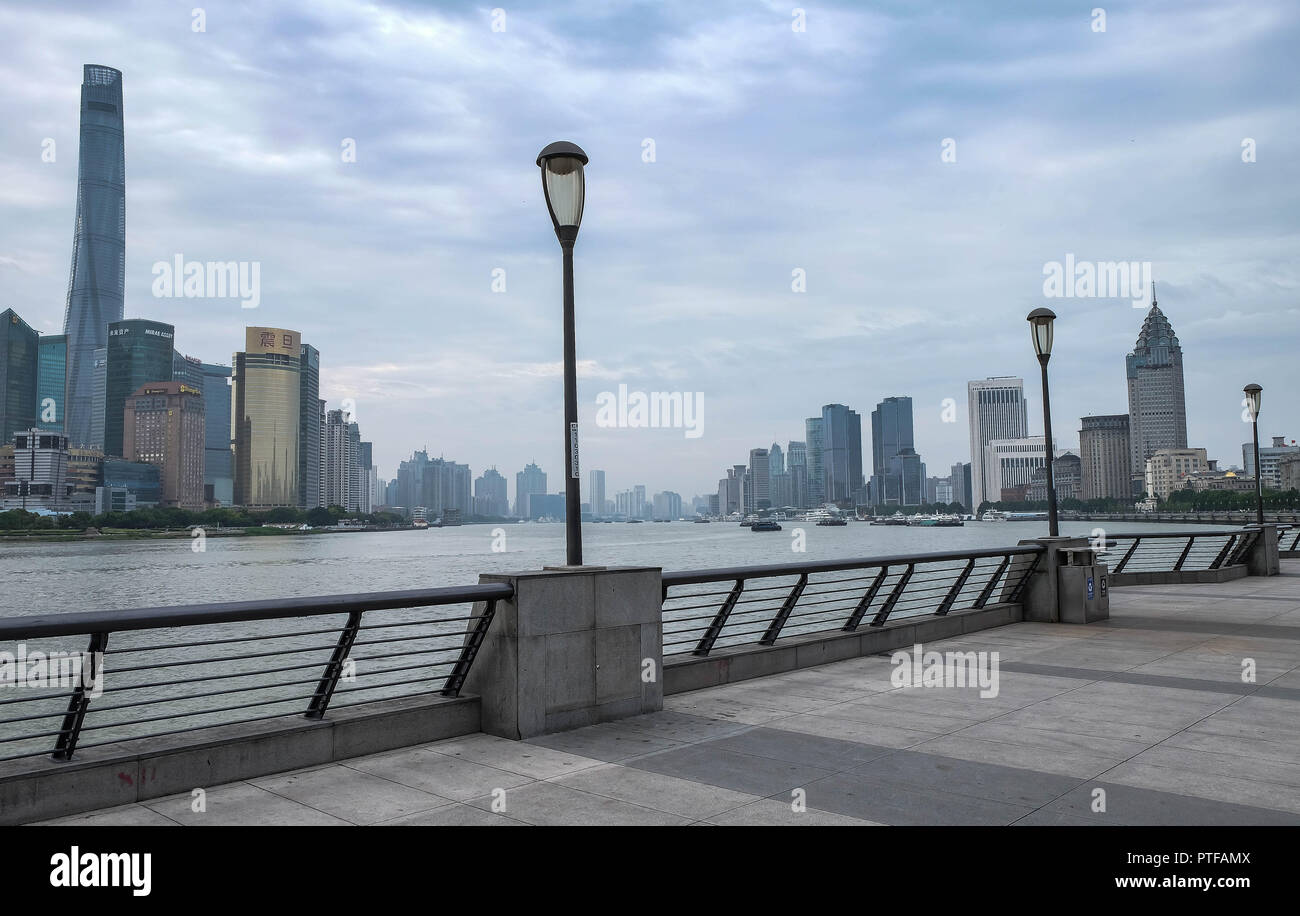 View of a street in downtown shanghai hi-res stock photography and ...
