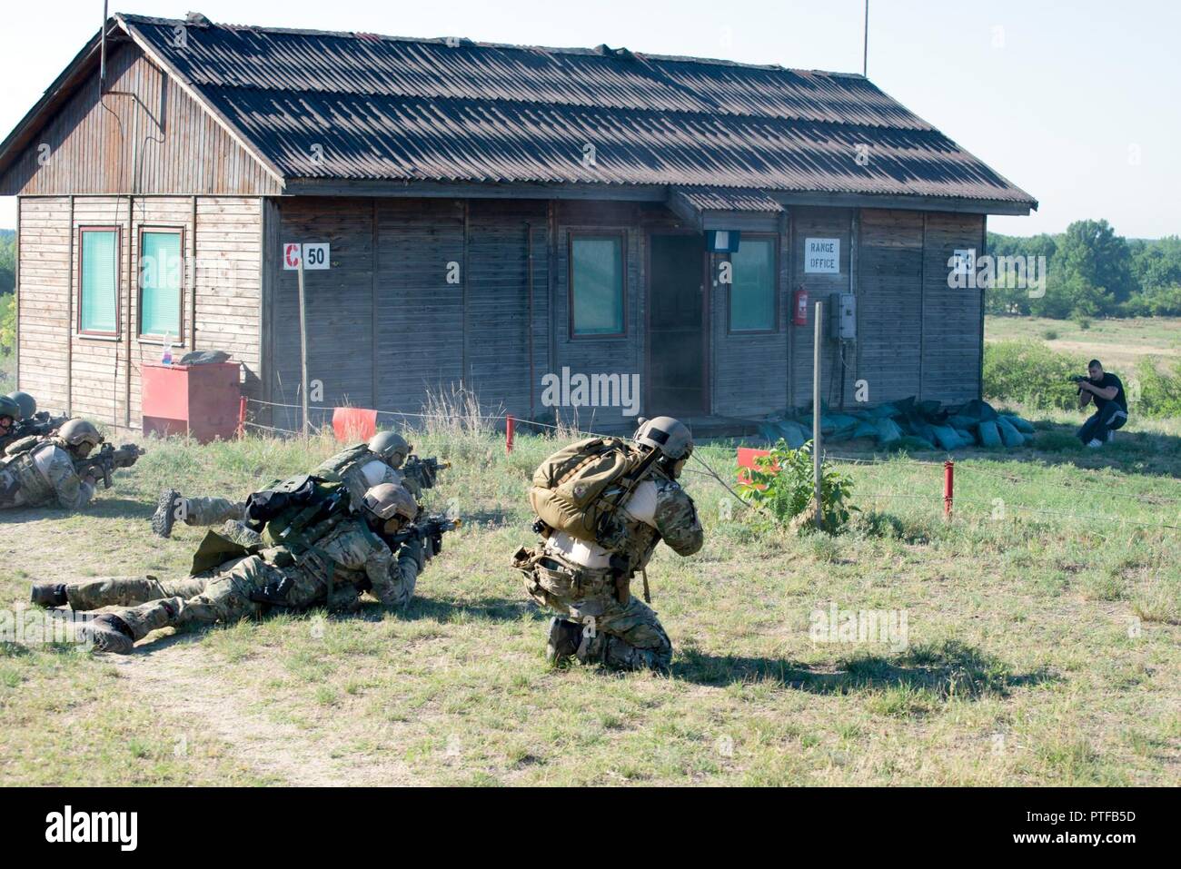 Hungarian special operations forces engage an enemy July 17 during ...