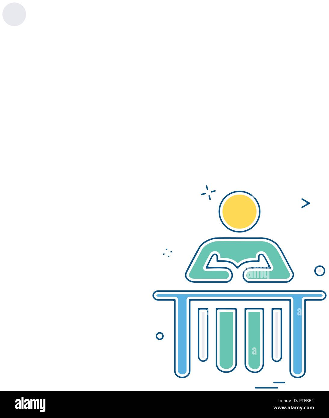 administrative desk reception icon vector desige Stock Vector Image ...