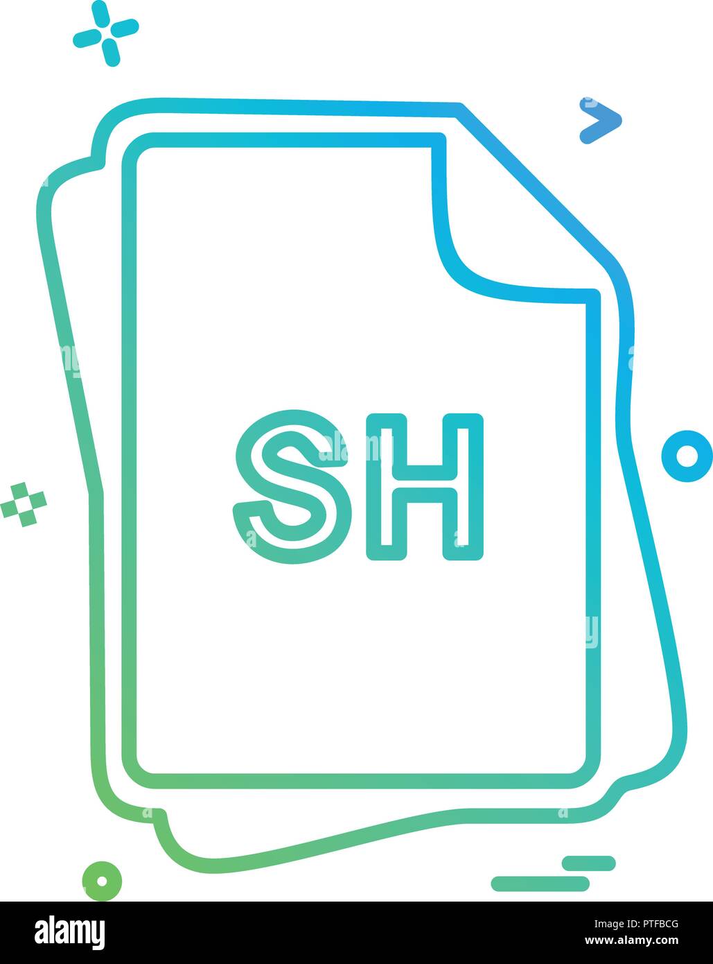 SH file type icon design vector Stock Vector Image & Art - Alamy