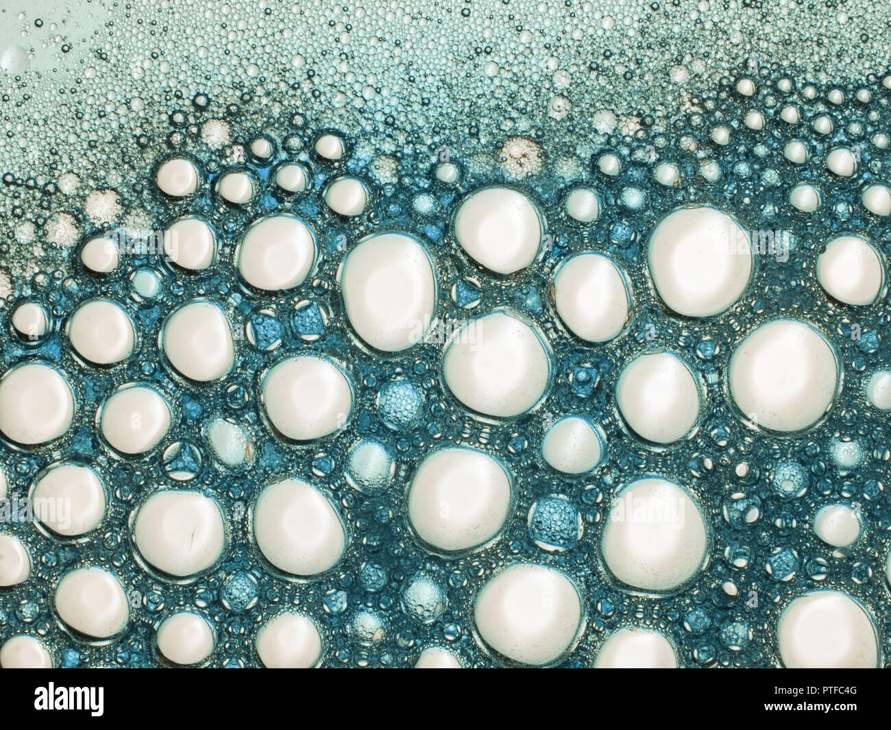 Beautiful bubbles, froth. Turquoise and white soapy lather Stock Photo ...