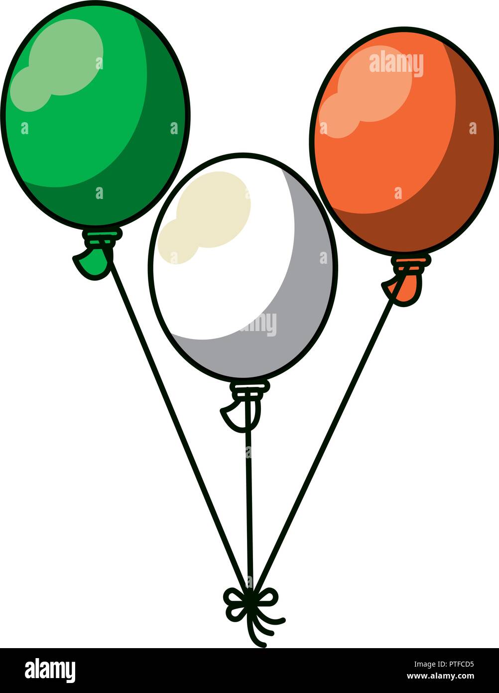 Balloons in irish colors Stock Vector Images - Alamy