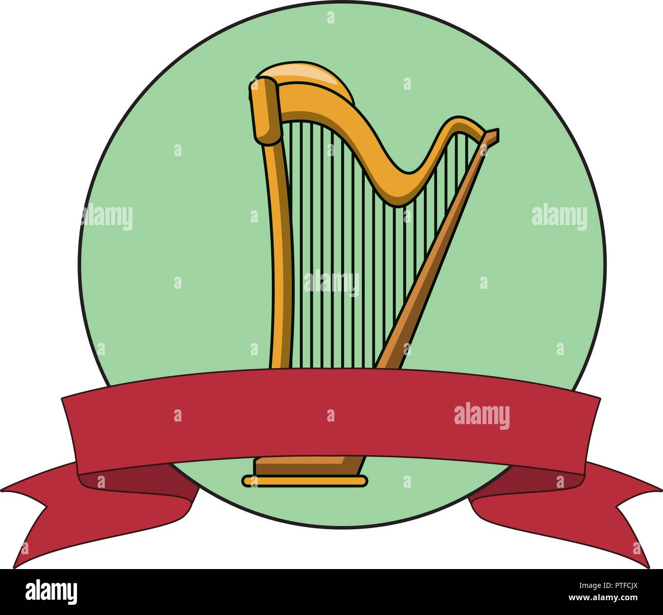 Harp Emblem Ireland Stock Vector Images - Alamy