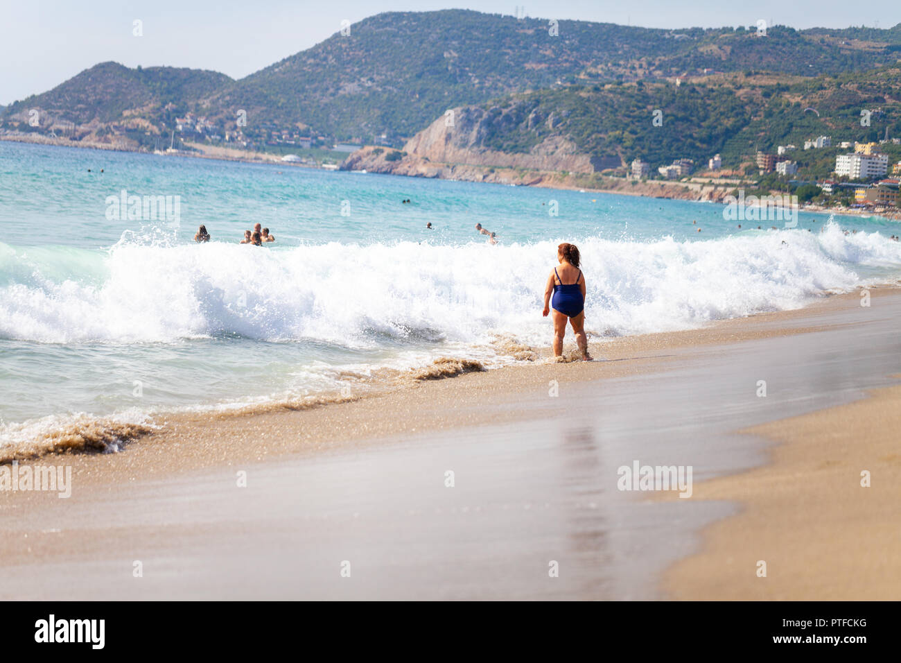 ANTALYA / TURKEY - SEPTEMBER 30, 2018: People enjoys a sunny day on ...