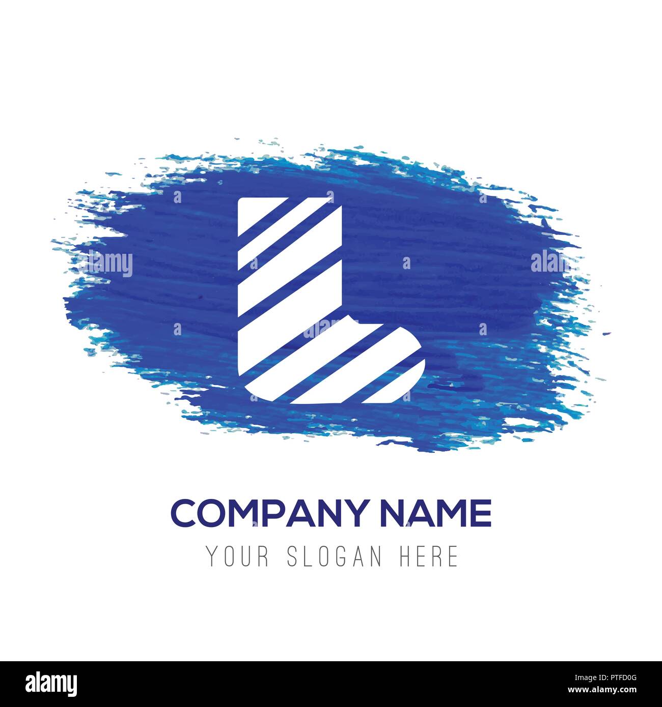 leg in bandage icon - Blue watercolor background Stock Vector Image ...