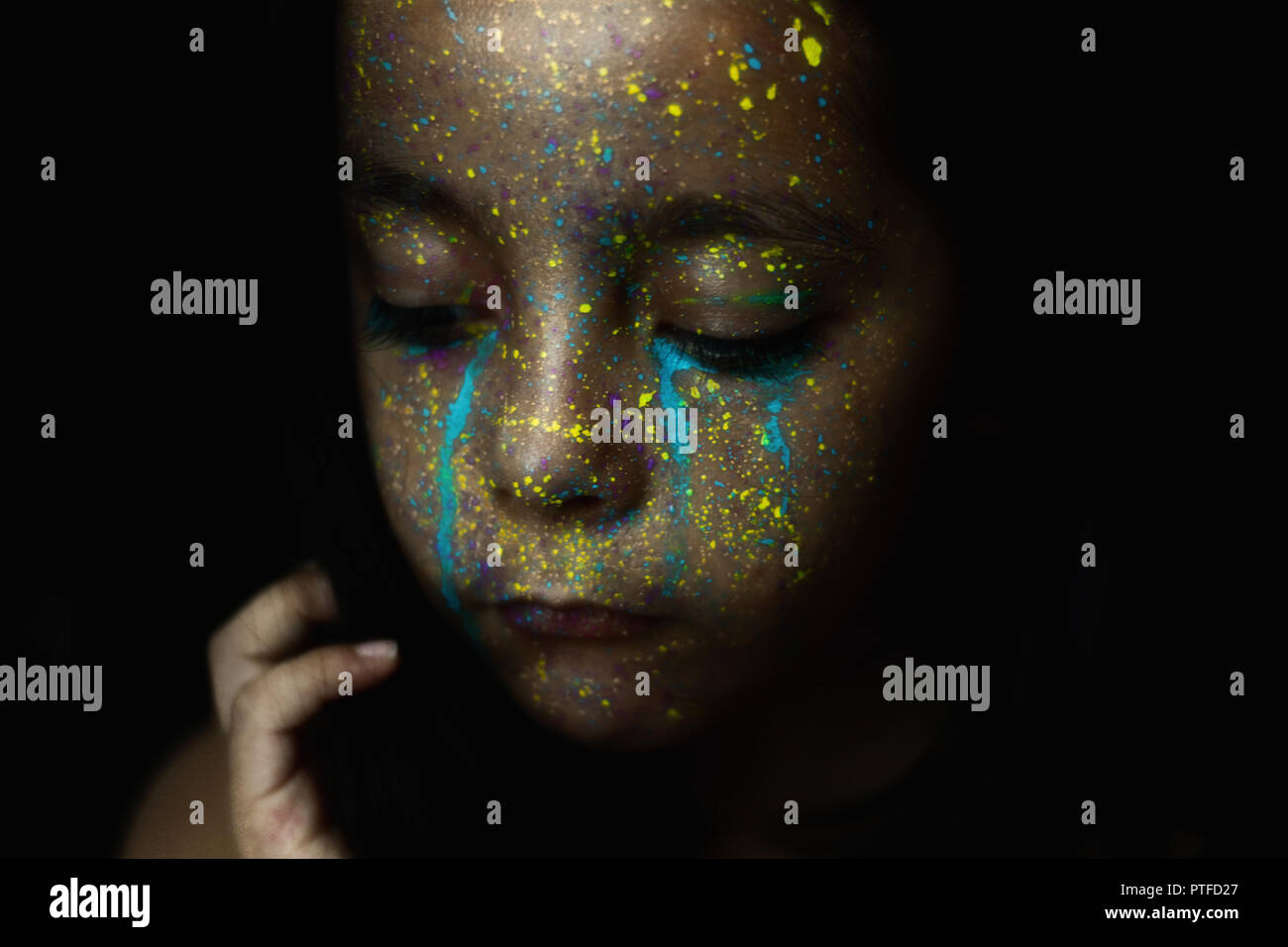 kids Crying color Stock Photo - Alamy