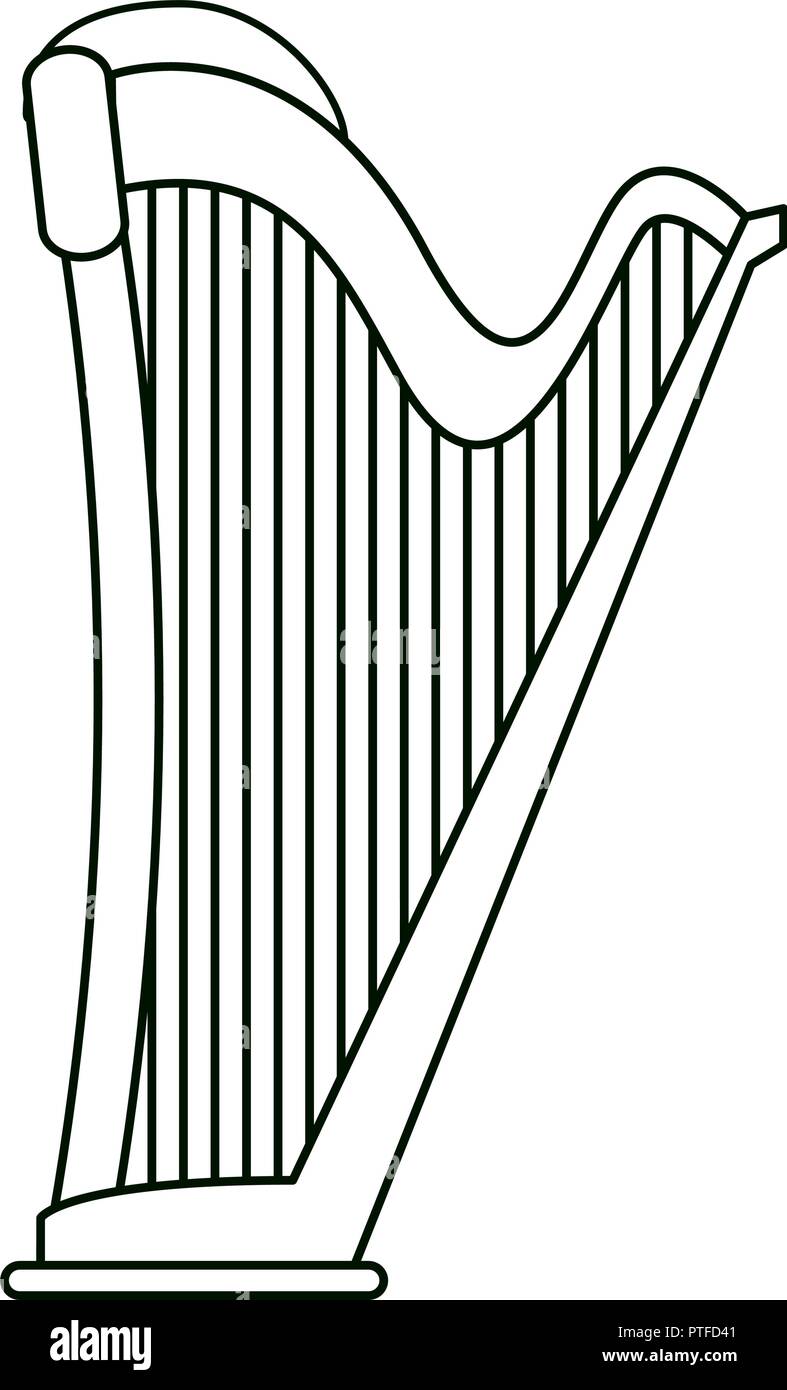 Harp instrument cartoon Stock Vector Image & Art - Alamy