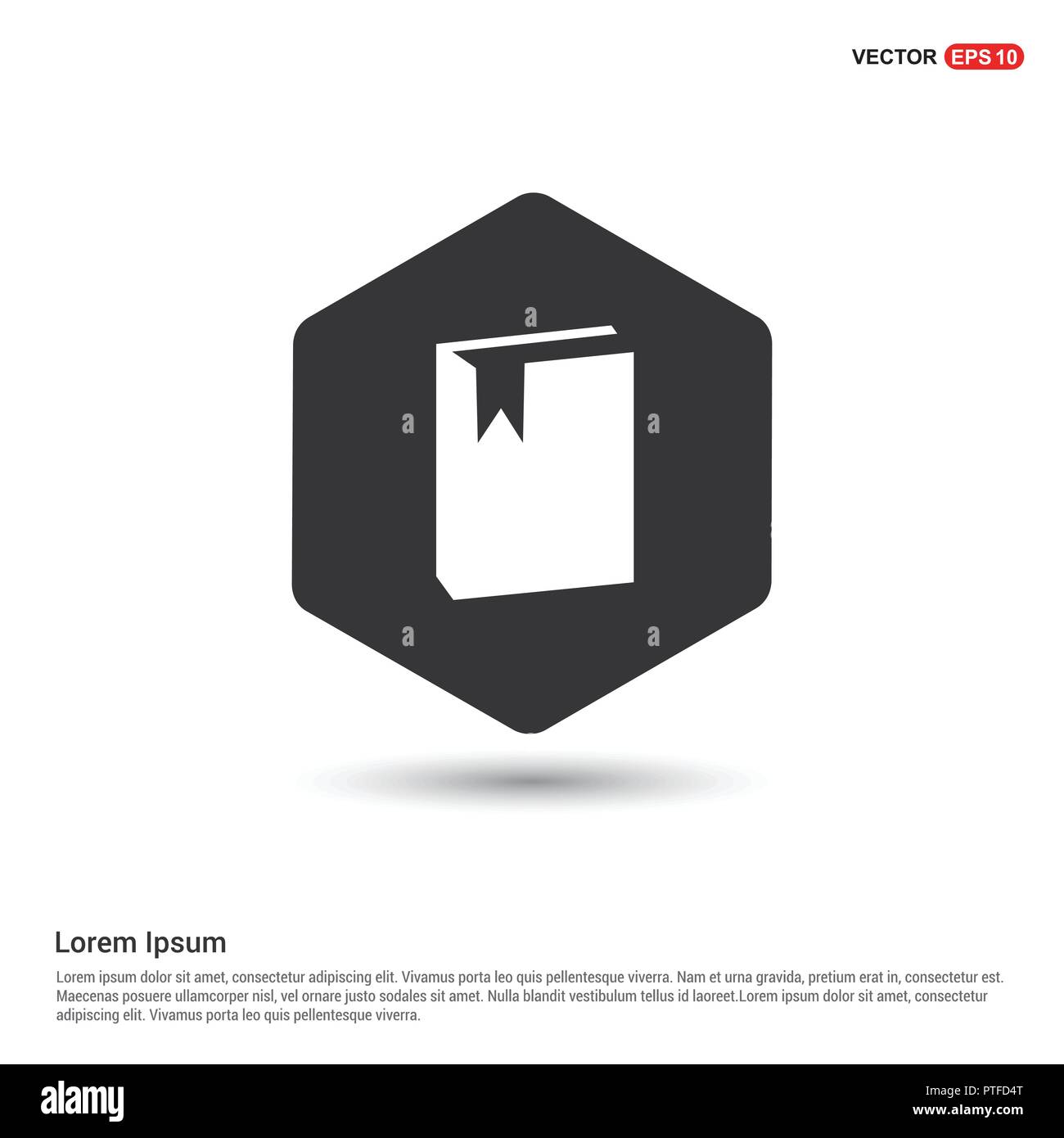 Book Icon Hexa White Background icon template - Free vector icon Stock ...